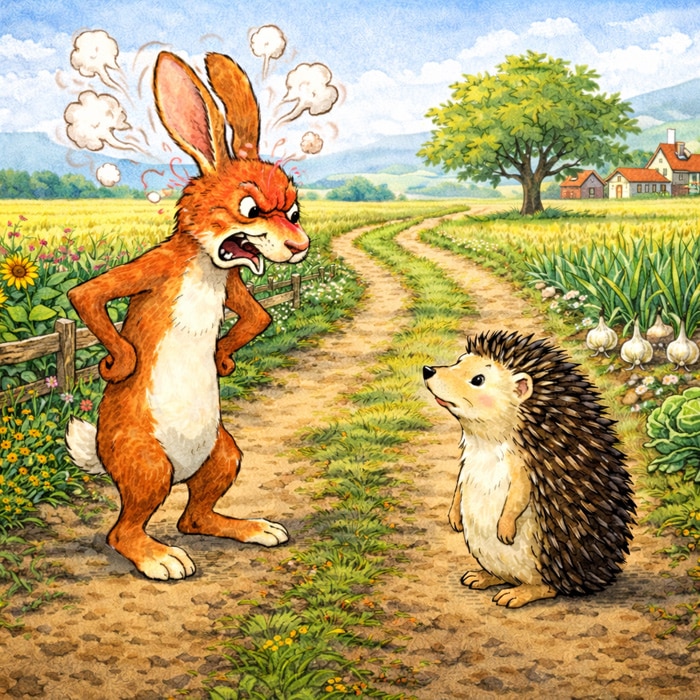 Der Hase und der Igel lehrreiche Fabel mit Bildern