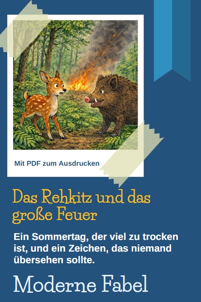 Das Rehkitz und das große Feuer Moderne Fabel für Kinder