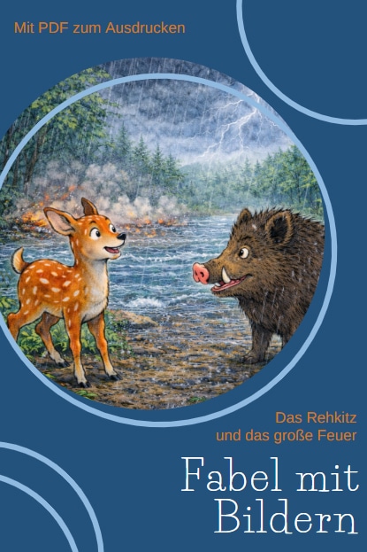 Das Rehkitz und das große Feuer Moderne Fabel für Kinder