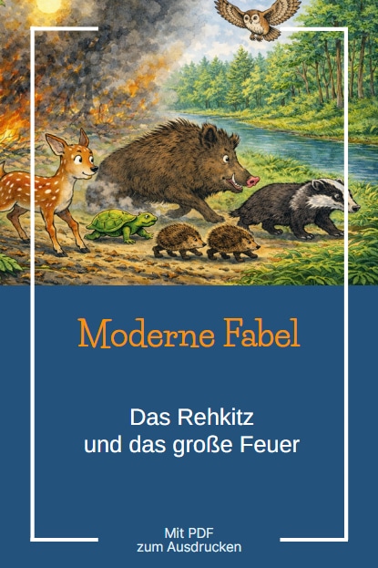 Das Rehkitz und das große Feuer Moderne Fabel für Kinder