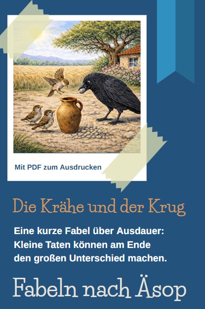 Die Krahe Und Der Wasserkrug