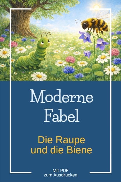 Die Raupe und die Biene Moderne Fabel für Kinder