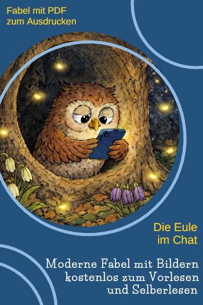 Die Eule im Chat Moderne Fabel für Kinder mit Bildern