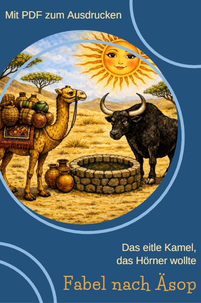 Das eitle Kamel, das Hörner wollte Fabel nach Äsop