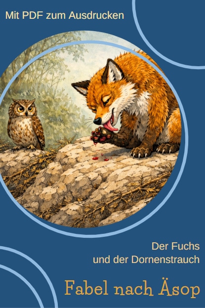 Der Fuchs und der Dornenstrauch Fabel nach Äsop