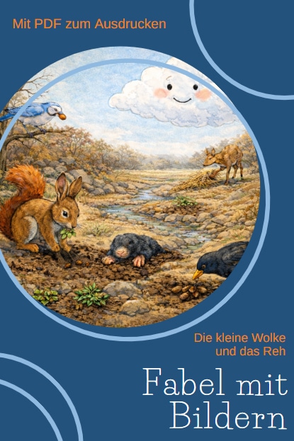 Die kleine Wolke und das Reh Moderne Fabel für Kinder