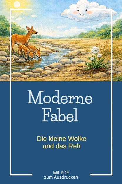 Die kleine Wolke und das Reh Moderne Fabel für Kinder