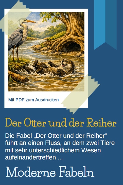 Der Otter und der Reiher Moderne Fabel für Kinder
