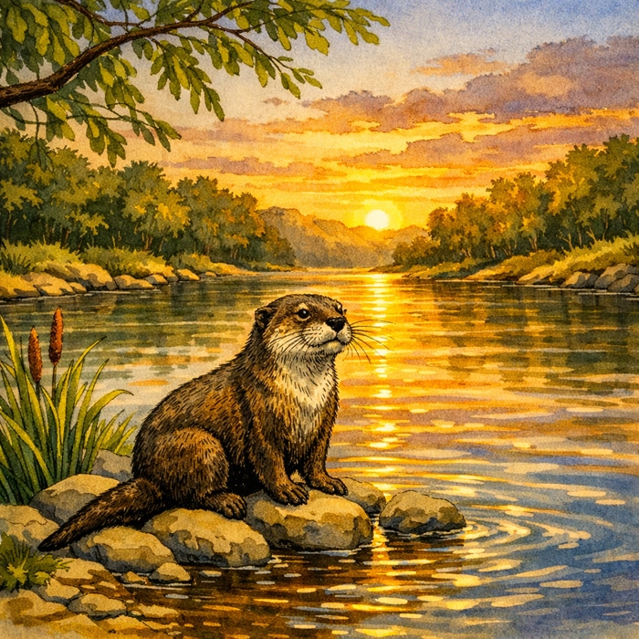 Der Otter und der Reiher Moderne Fabel für Kinder